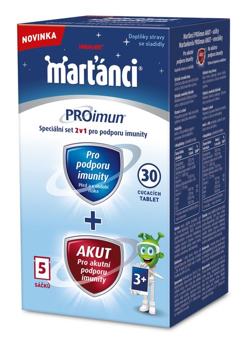 ᐉ Marťánci PROimun 30 cucacích tablet + Akut 5 sáčků levně